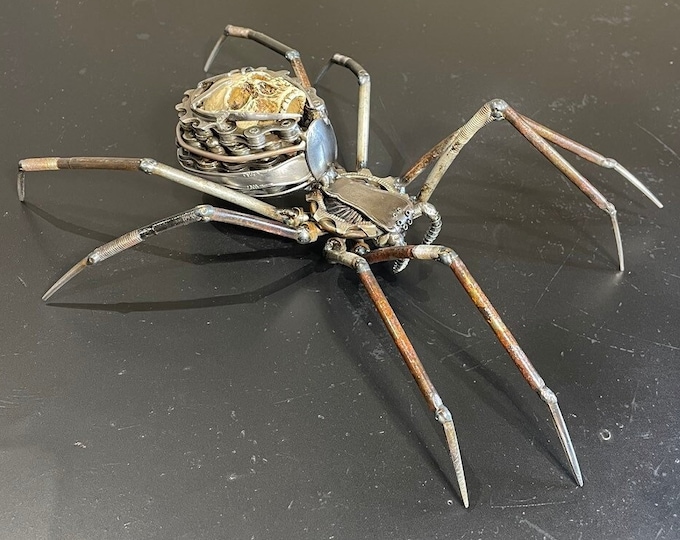 Scrap Metal False Widow Spider Sculpture - Etsy