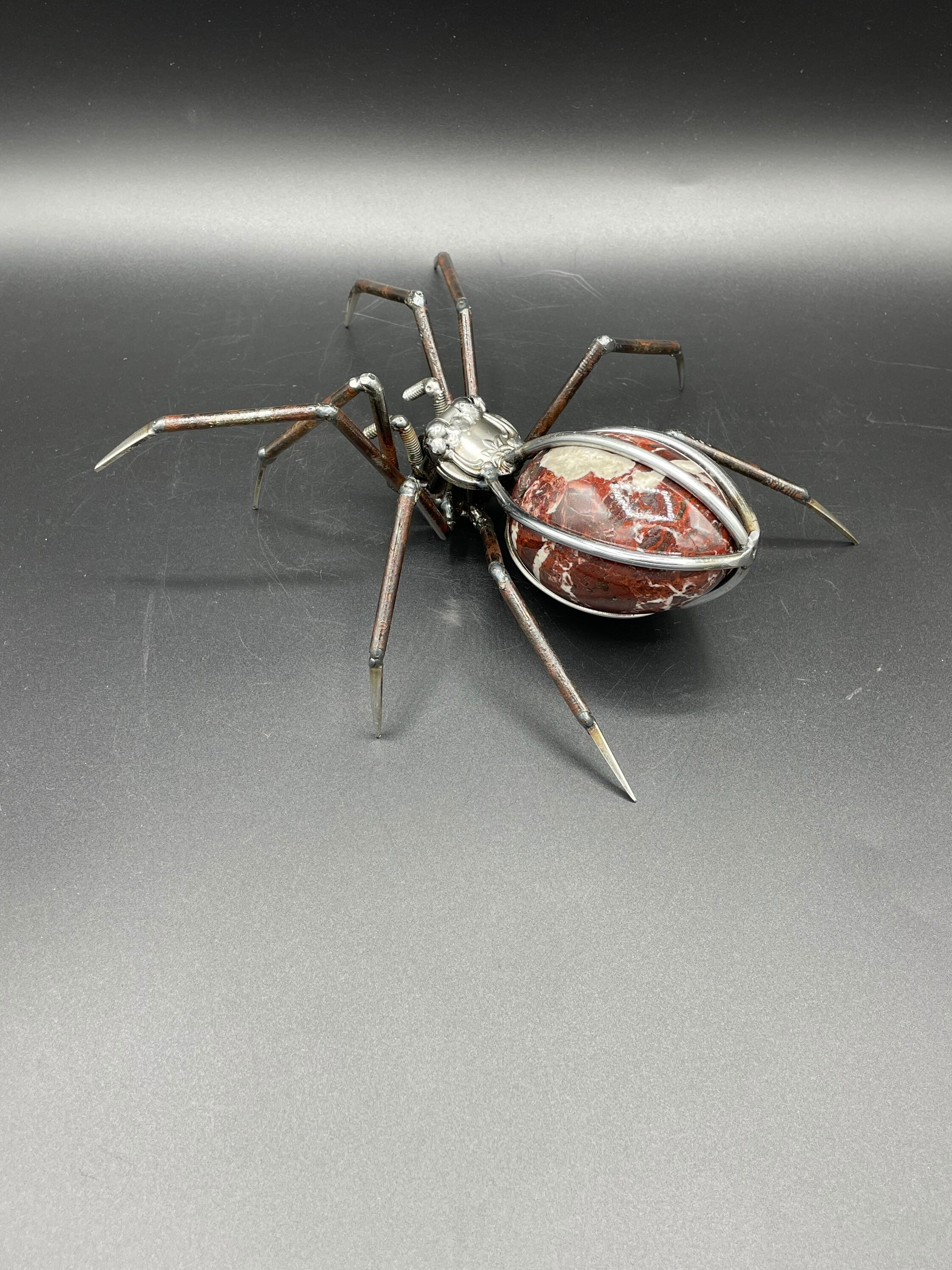 Scrap Metal Orb Weaver Spider Sculpture - Etsy UK