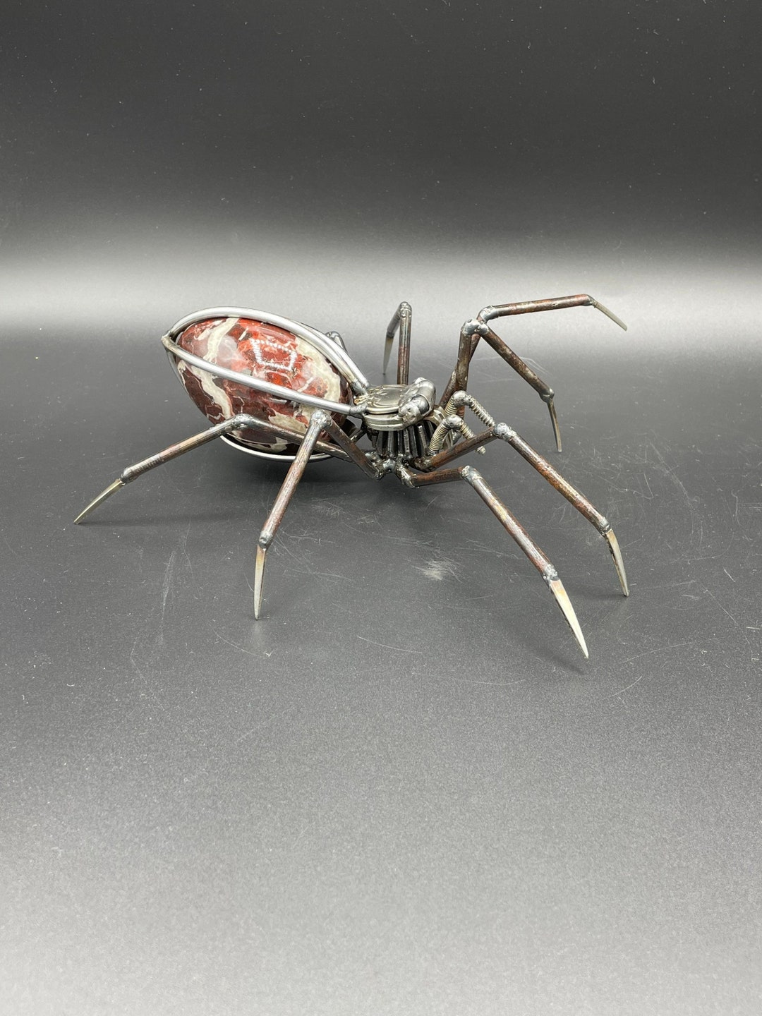 Scrap Metal Orb Weaver Spider Sculpture - Etsy UK