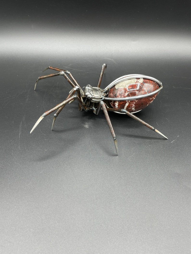 Scrap Metal Orb Weaver Spider Sculpture - Etsy UK