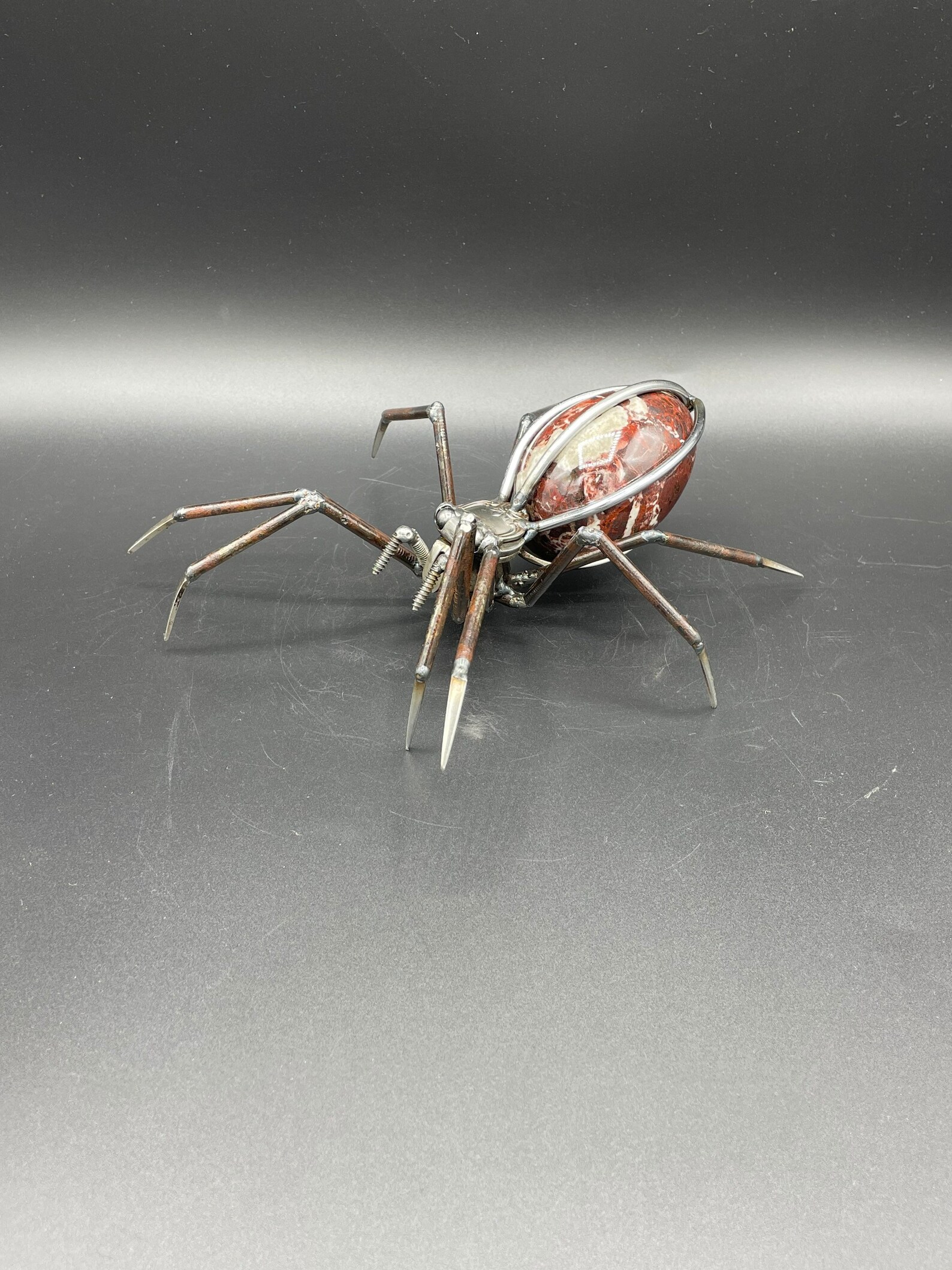 Scrap Metal Orb Weaver Spider Sculpture - Etsy UK