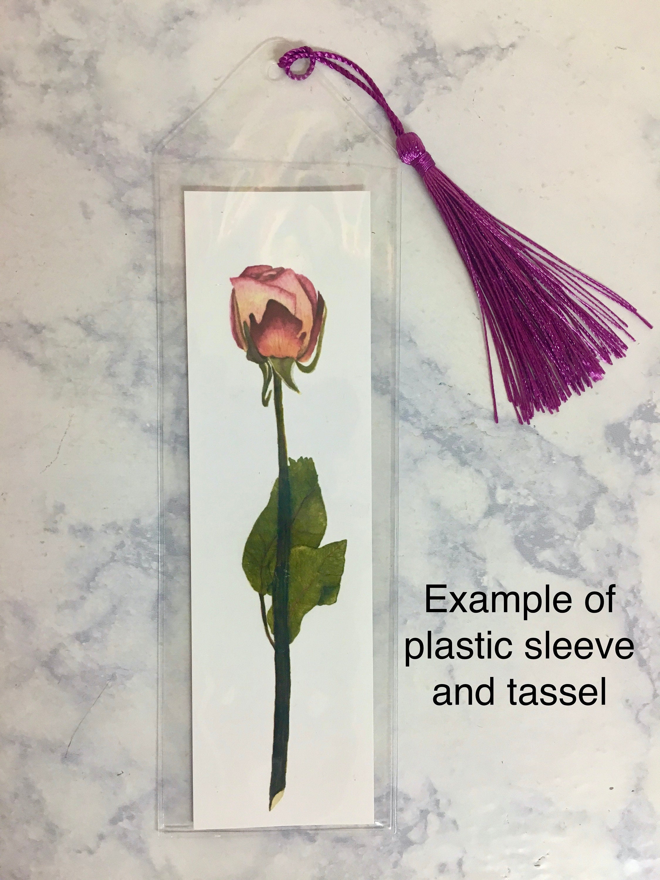 Pink Rose Bookmark Dried Rose Bookmark Flower Bookmark - Etsy