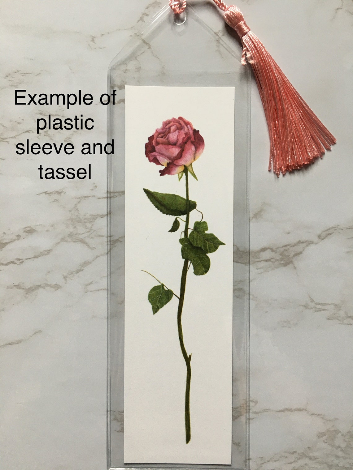 Pink Flower Rose Bookmark Floral Bookmark Flower Bookmark - Etsy