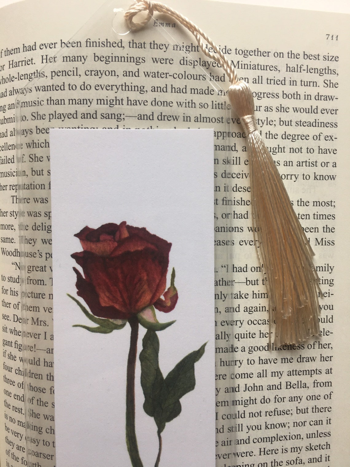 Red Rose Bookmark Dried Rose Bookmark Flower Bookmark - Etsy UK