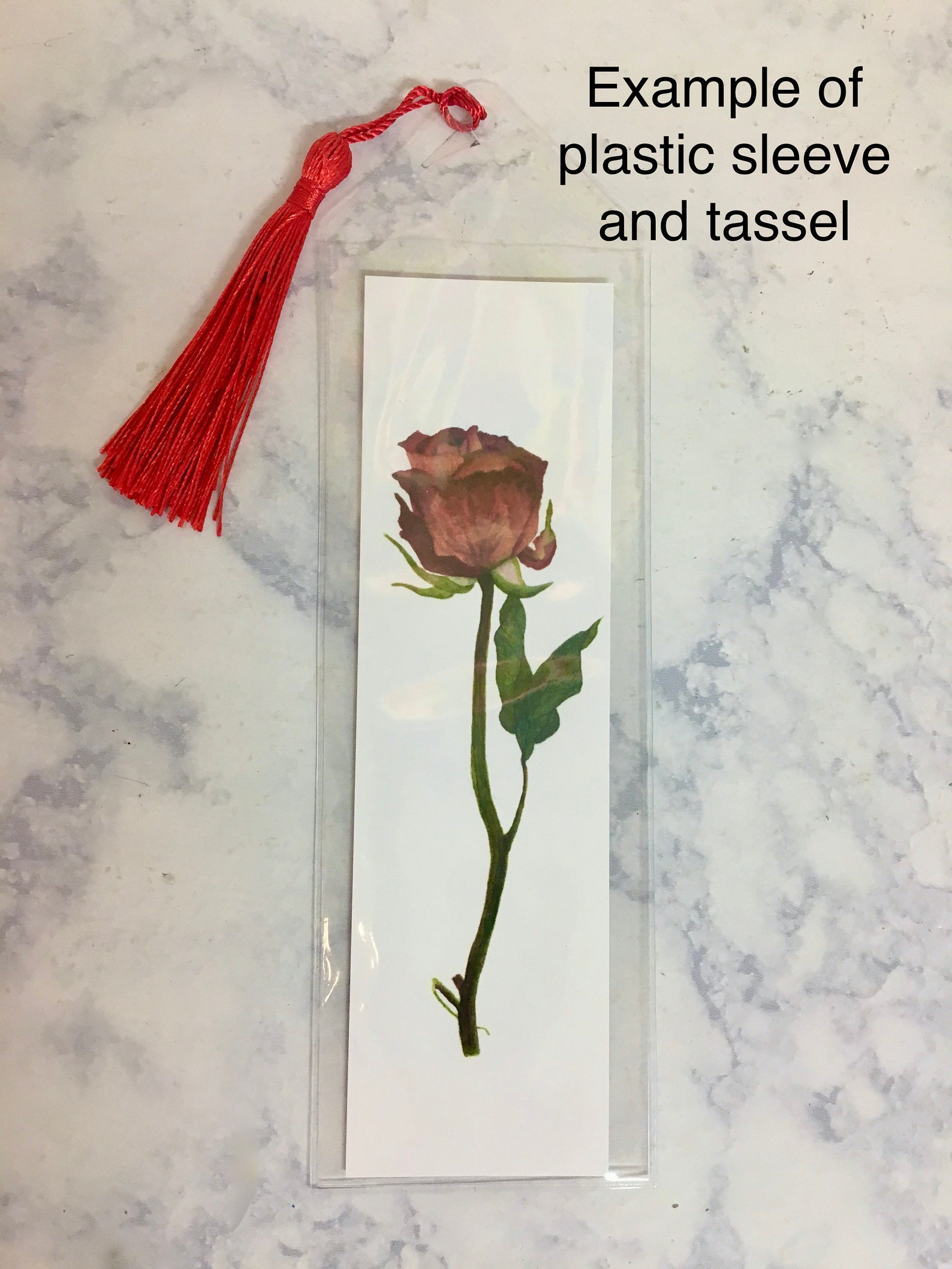 Red Rose Bookmark Dried Rose Bookmark Flower Bookmark - Etsy UK