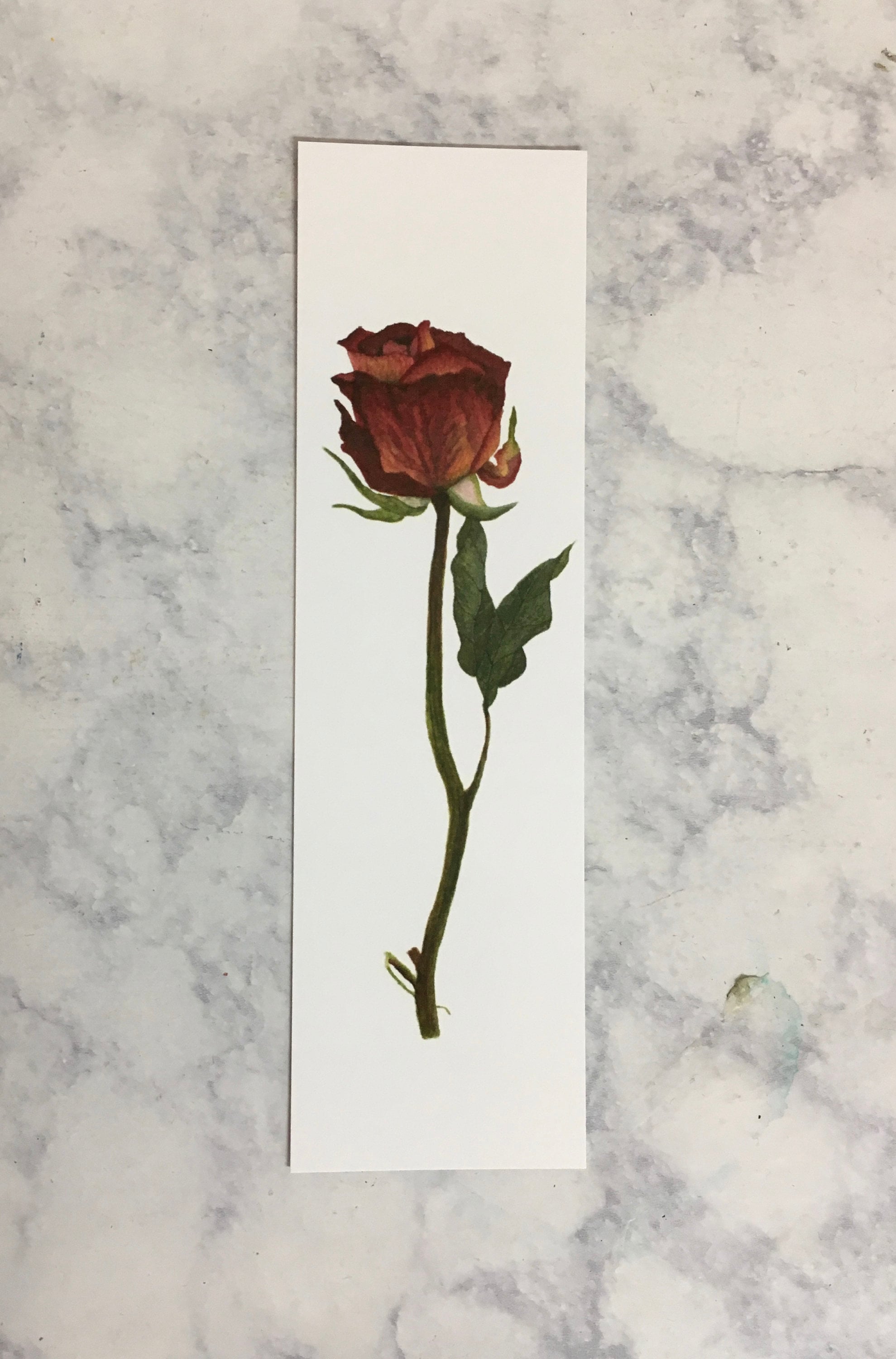 Red Rose Bookmark Dried Rose Bookmark Flower Bookmark - Etsy UK
