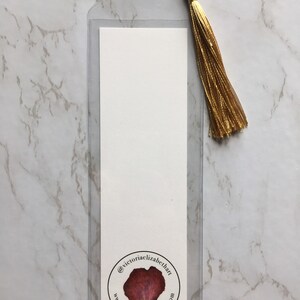 Pink and Purple Rose Paper Bookmark | Dried Rose Bookmark | Flower ...
