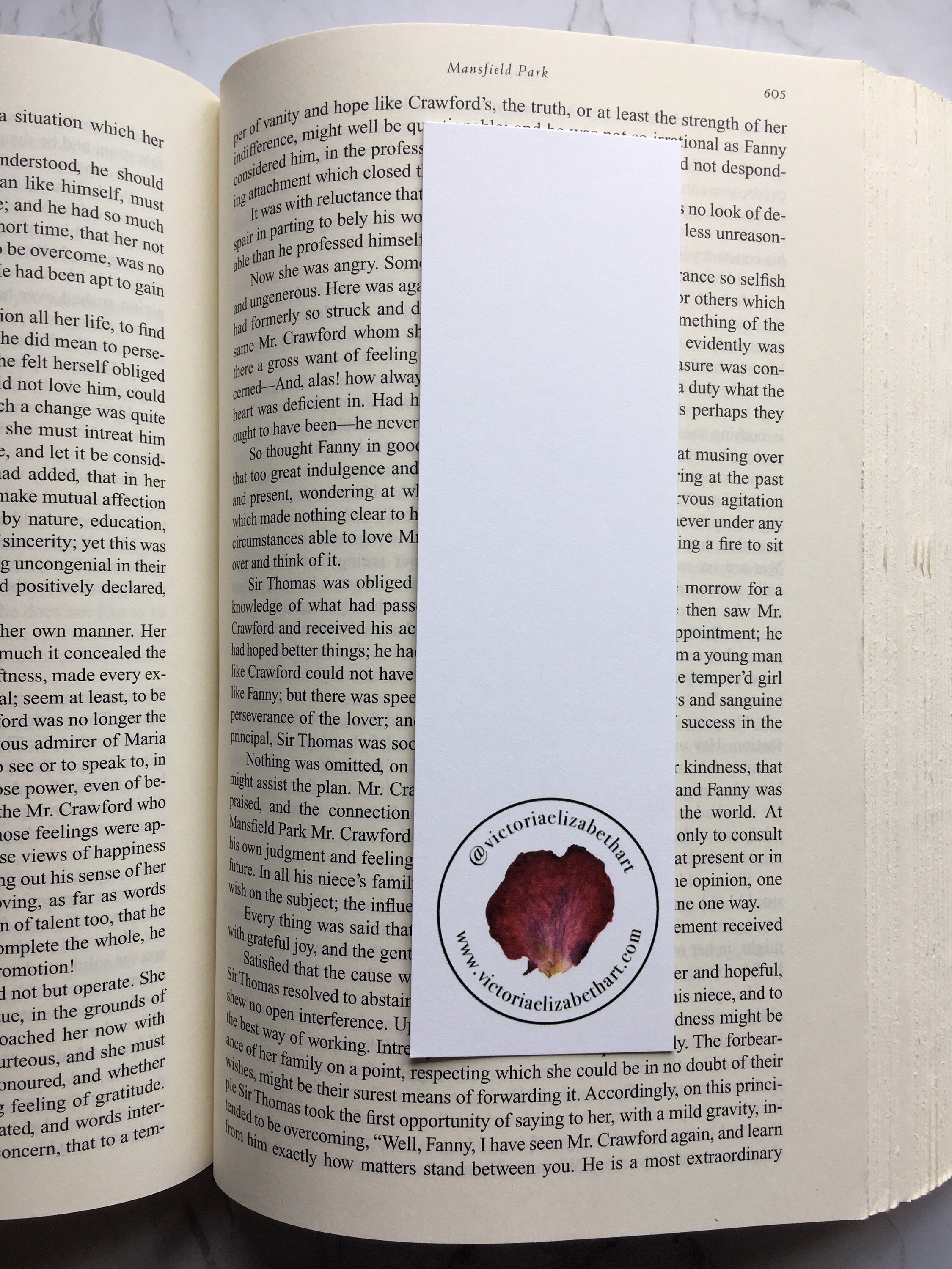Pink and Purple Rose Paper Bookmark | Dried Rose Bookmark | Flower ...