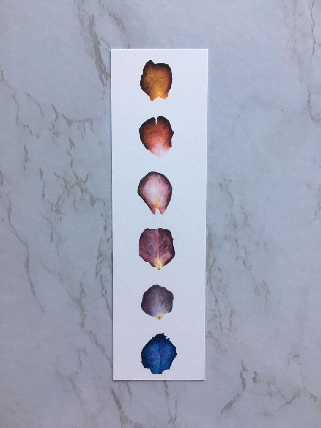 Dried Rose Petals Paper Bookmark | Dried Rose Bookmark | Flower ...