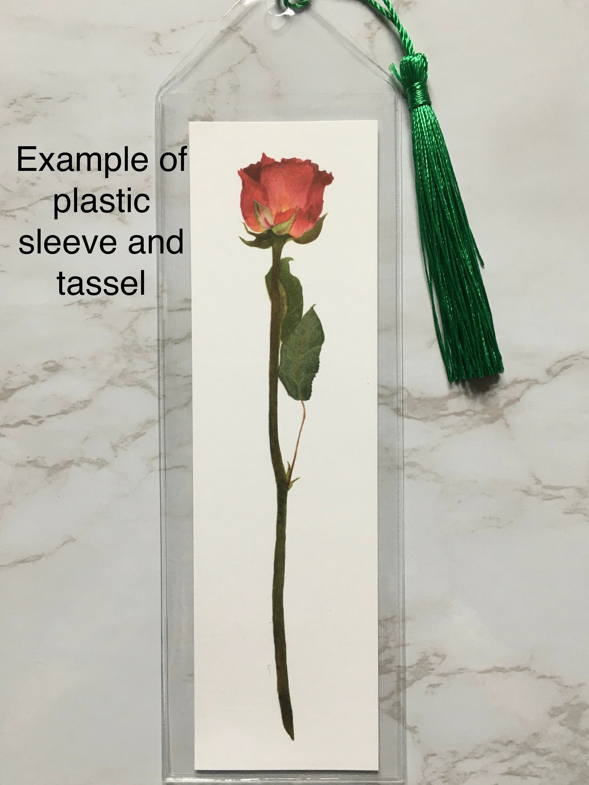 Orange Rose Paper Bookmark | Floral Bookmark | Botanical Bookmark ...
