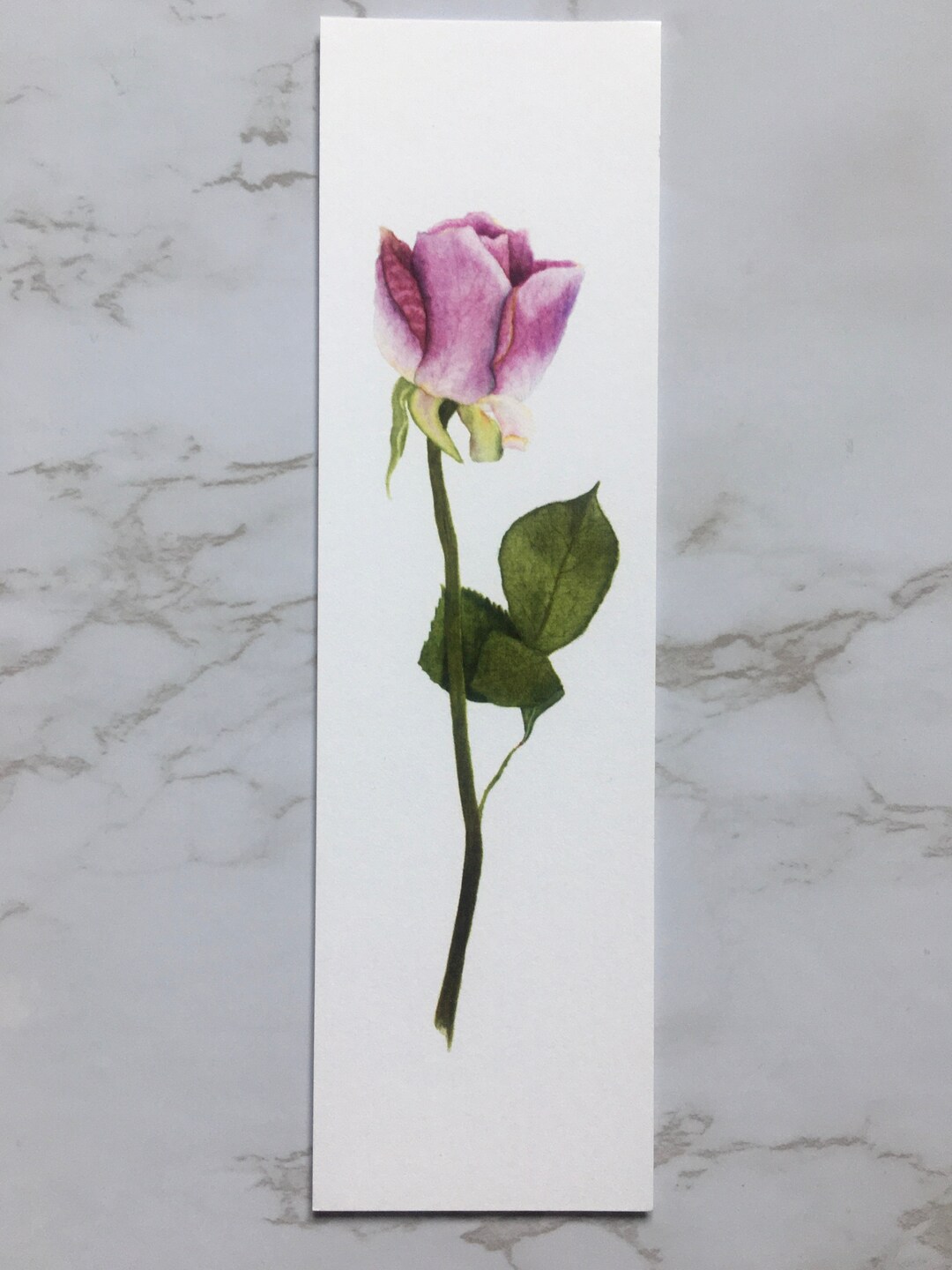 Light Pink Rose Bookmark | Flower Bookmark | Botanical Bookmark ...
