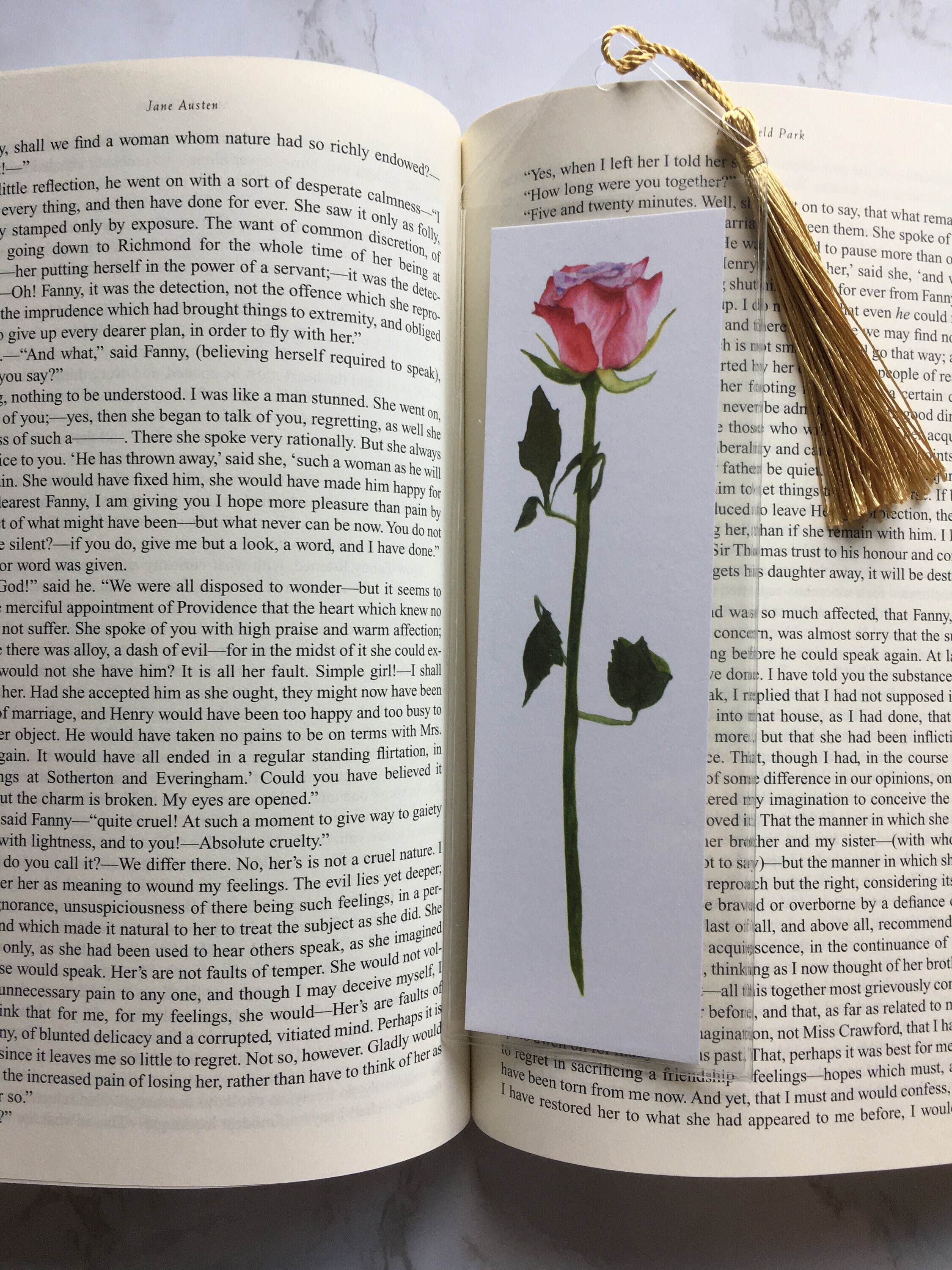 Pink and Purple Rose Paper Bookmark Dried Rose Bookmark - Etsy Australia