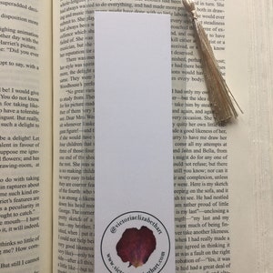 Red Rose Bookmark | Dried Rose Bookmark | Flower Bookmark | Book Lover ...