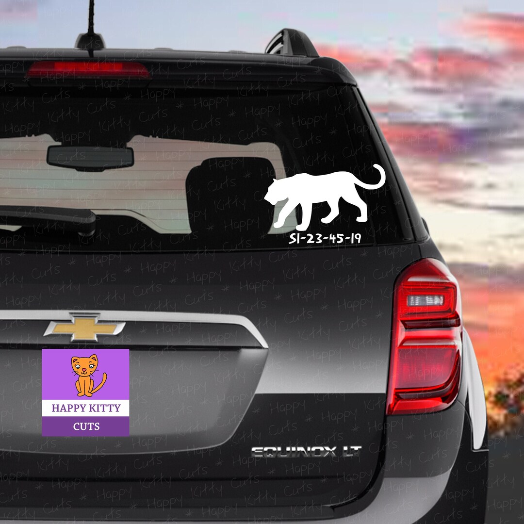 Wood Badge Panther Critter With Course Number Vinyl Decal - Etsy