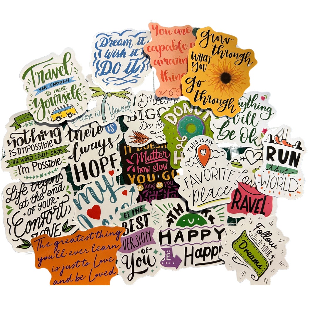 Motivational Stickers, Positive Decals, Inspirational, Hydroflask Water ...