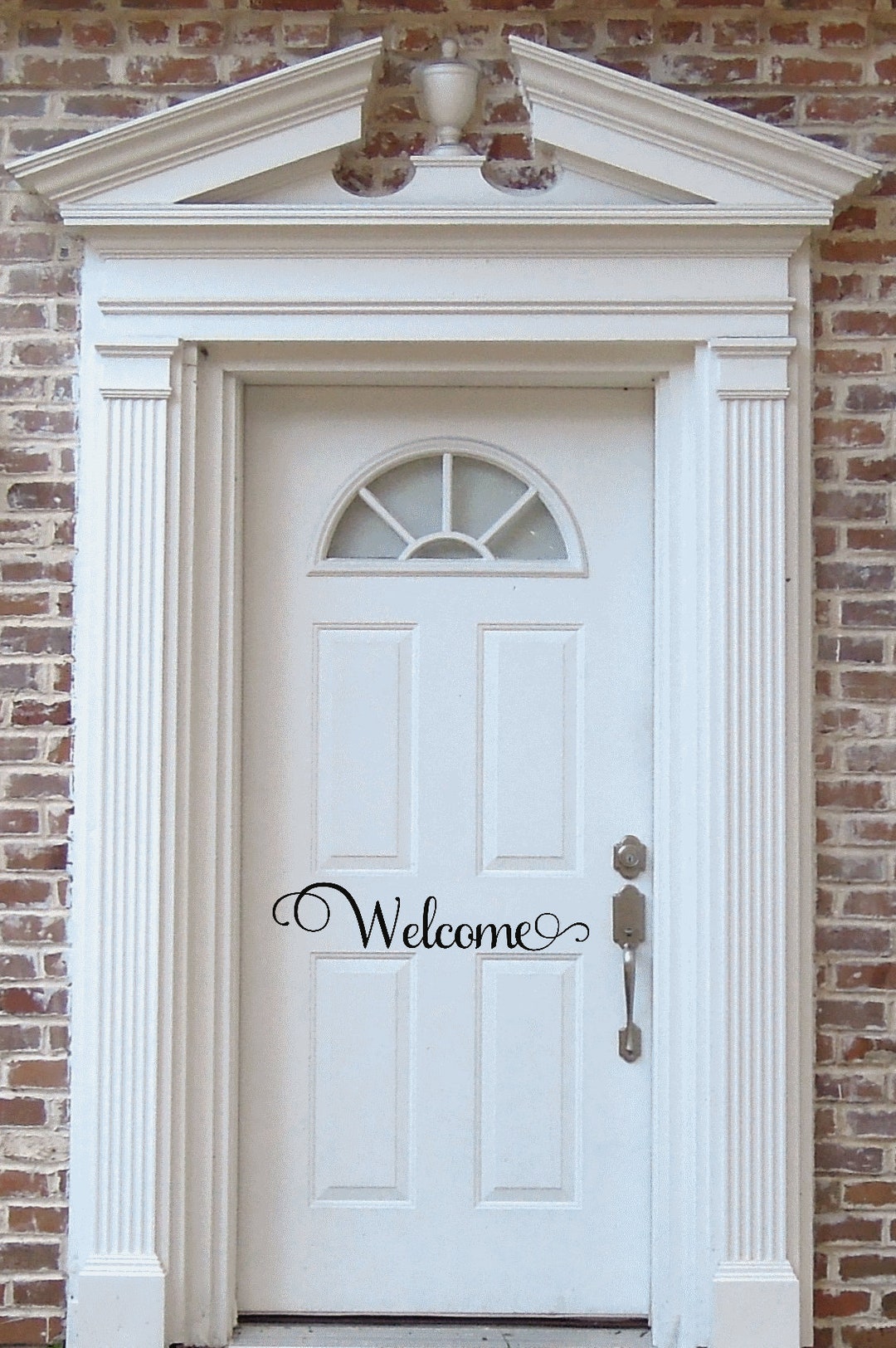 Front Door or Wall Welcome Vinyl Decal Warm Welcome Sign Welcome Mural ...