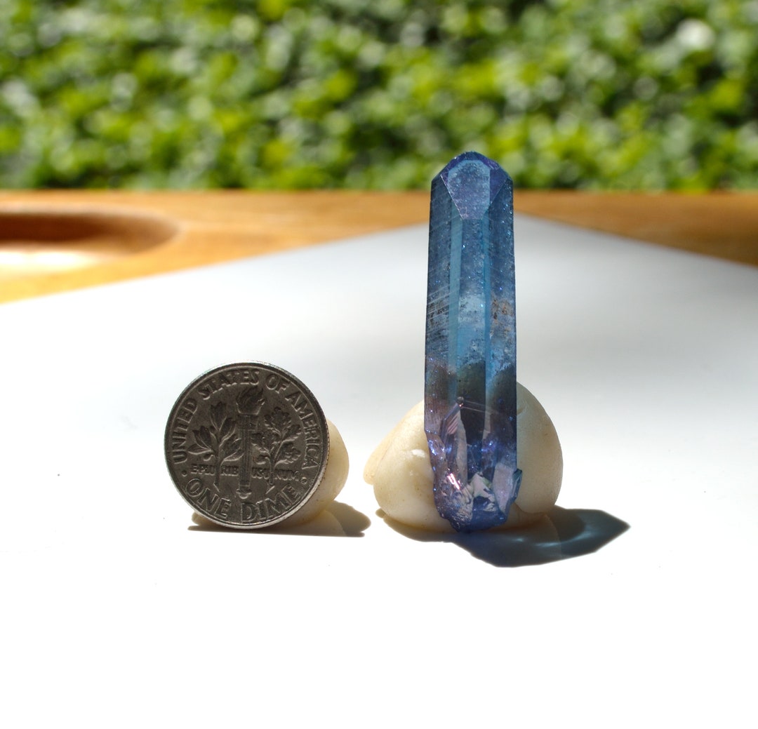 Tanzine Aura Quartz Crystal, Tanzanite Aura Quartz, Tanzan Aura Quartz ...