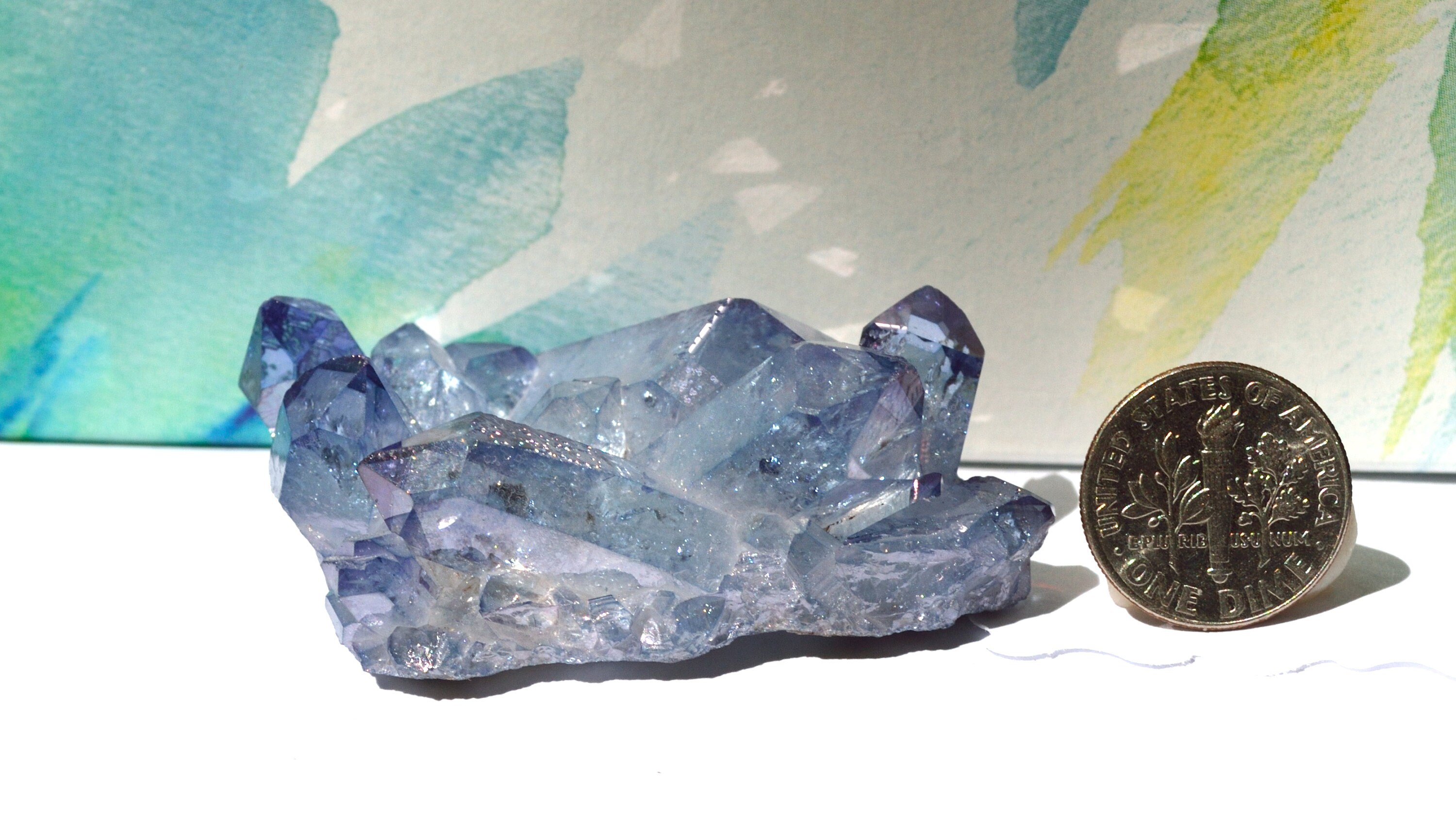 Tanzine Aura Quartz Cluster Blue Quartz Cluster Tanzanite | Etsy