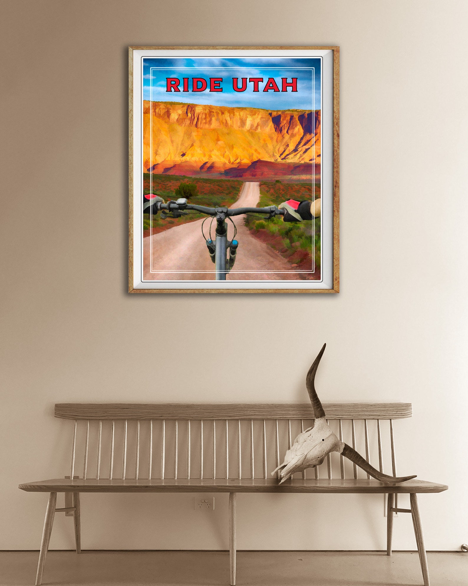 Mountain Bike Poster Utah Poster MTB Print Bike Poster | Etsy