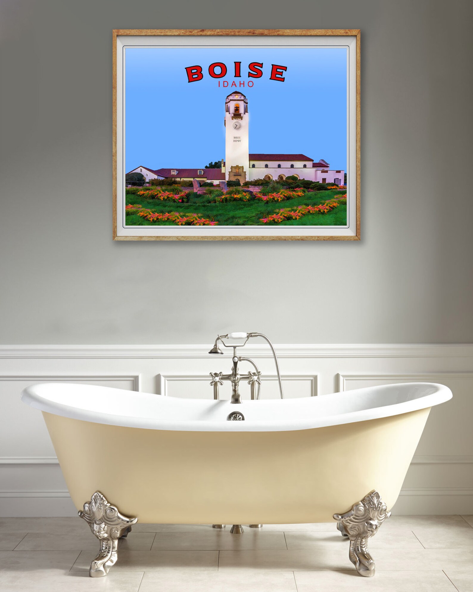 Boise Poster, Boise Depot Print, Idaho Print, Boise Print, Vintage ...