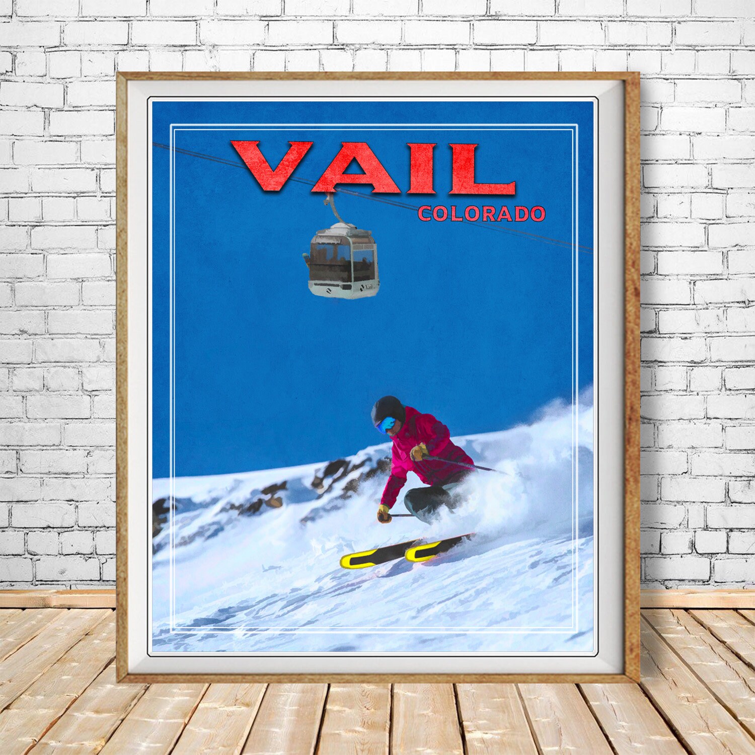 Vail Poster, Colorado Print, Vail Print, Skiing Poster, Colorado Poster ...