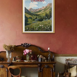 Colorado Poster, Rocky Mountains Art, Colorado Mountain Print, Summer ...