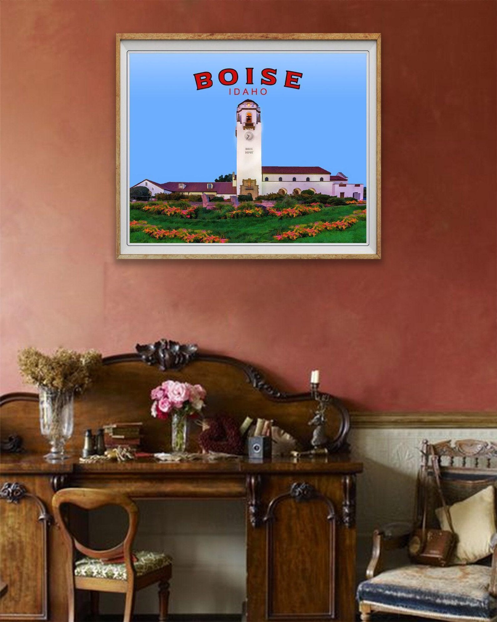 Boise Poster, Boise Depot Print, Idaho Print, Boise Print, Vintage ...