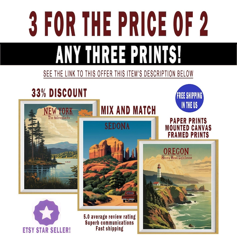 Olympic National Park Poster, Hoh Rainforest, Rain Forest Wall Art ...