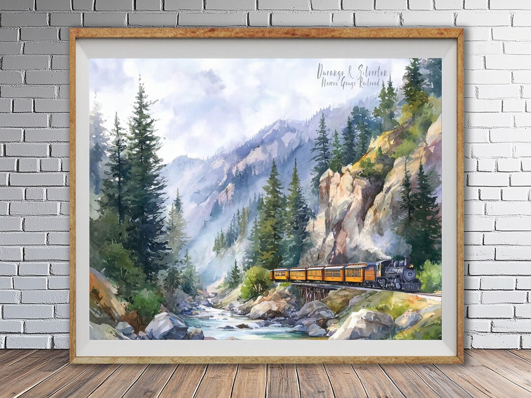 Narrow Gauge Railway, Durango Silverton Vintage Train Poster, Colorado ...