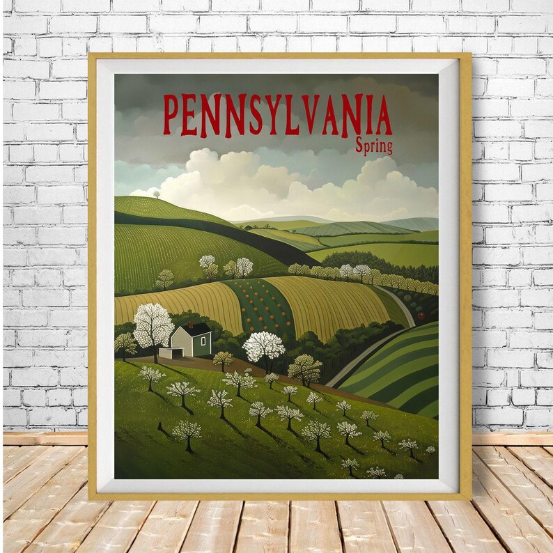 Pennsylvania Posters, Discounted Set, Pennsylvania Prints, Four Seasons ...
