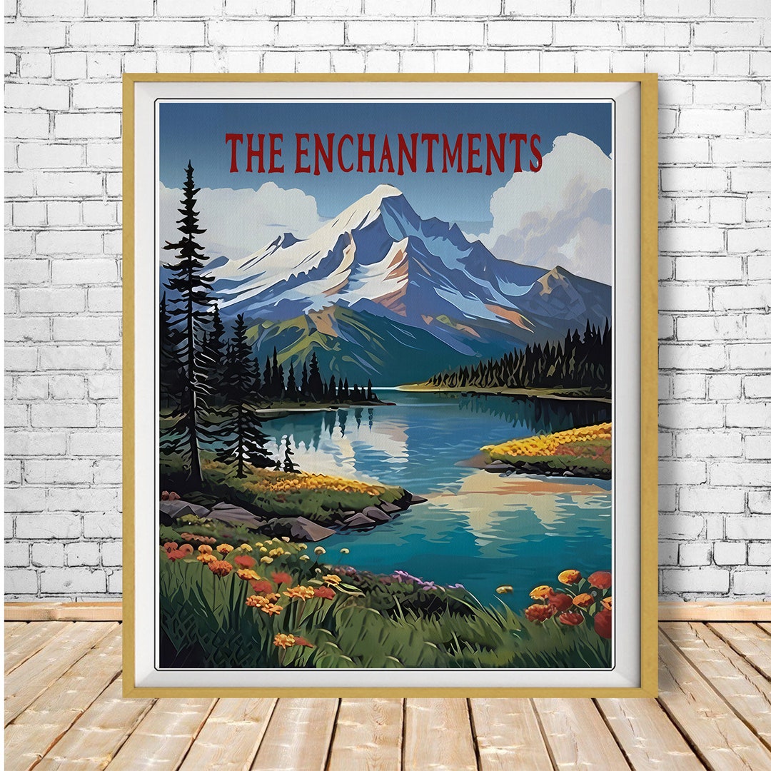 Enchantment Mountains Poster, Cascade Mountains Print, Washington State ...