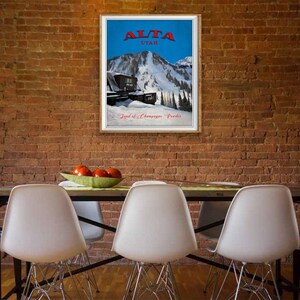 Alta Ski Resort Print, Utah Print, Alta Utah Poster, Skiing Poster ...