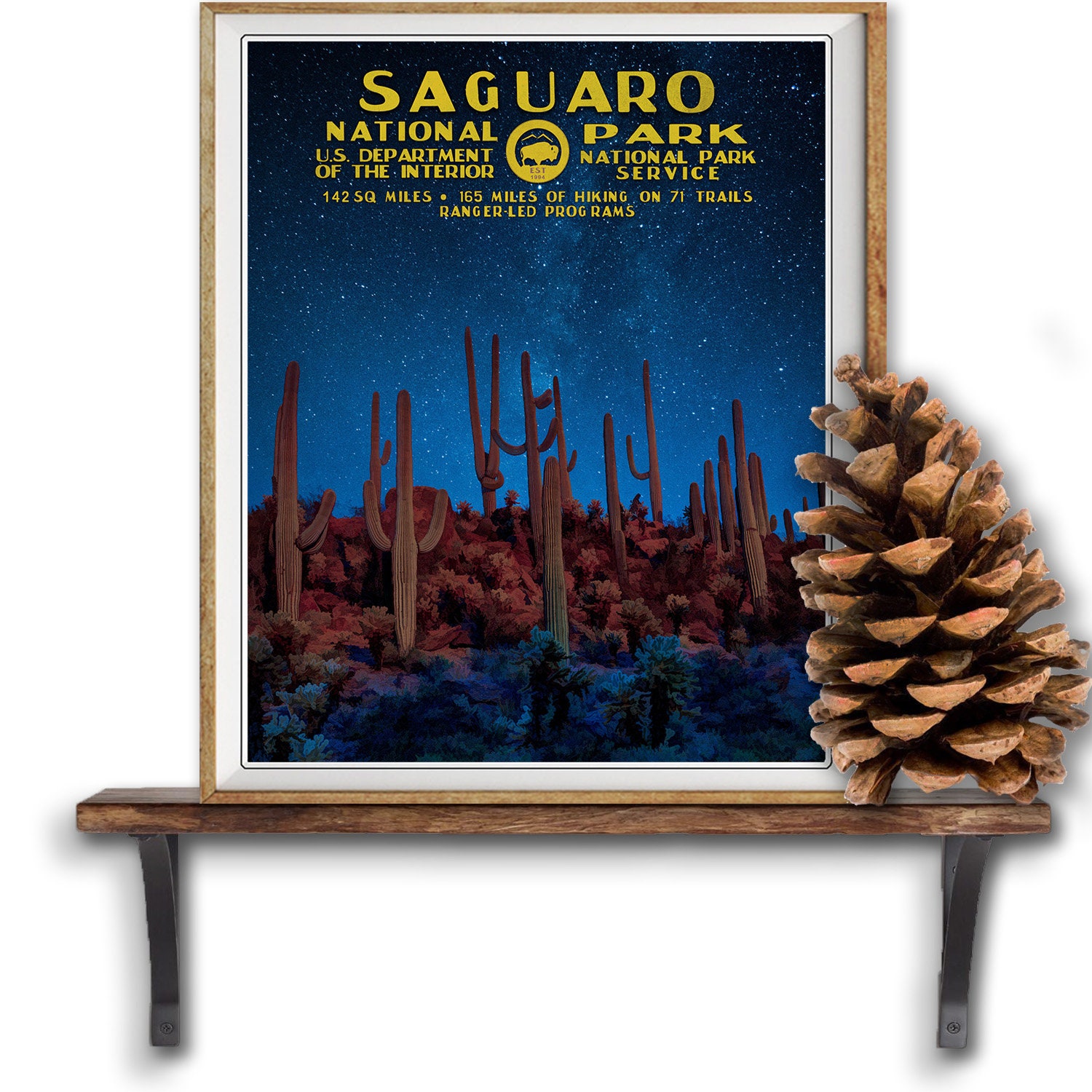 Saguaro Poster Saguaro National Park Poster Cactus Print | Etsy