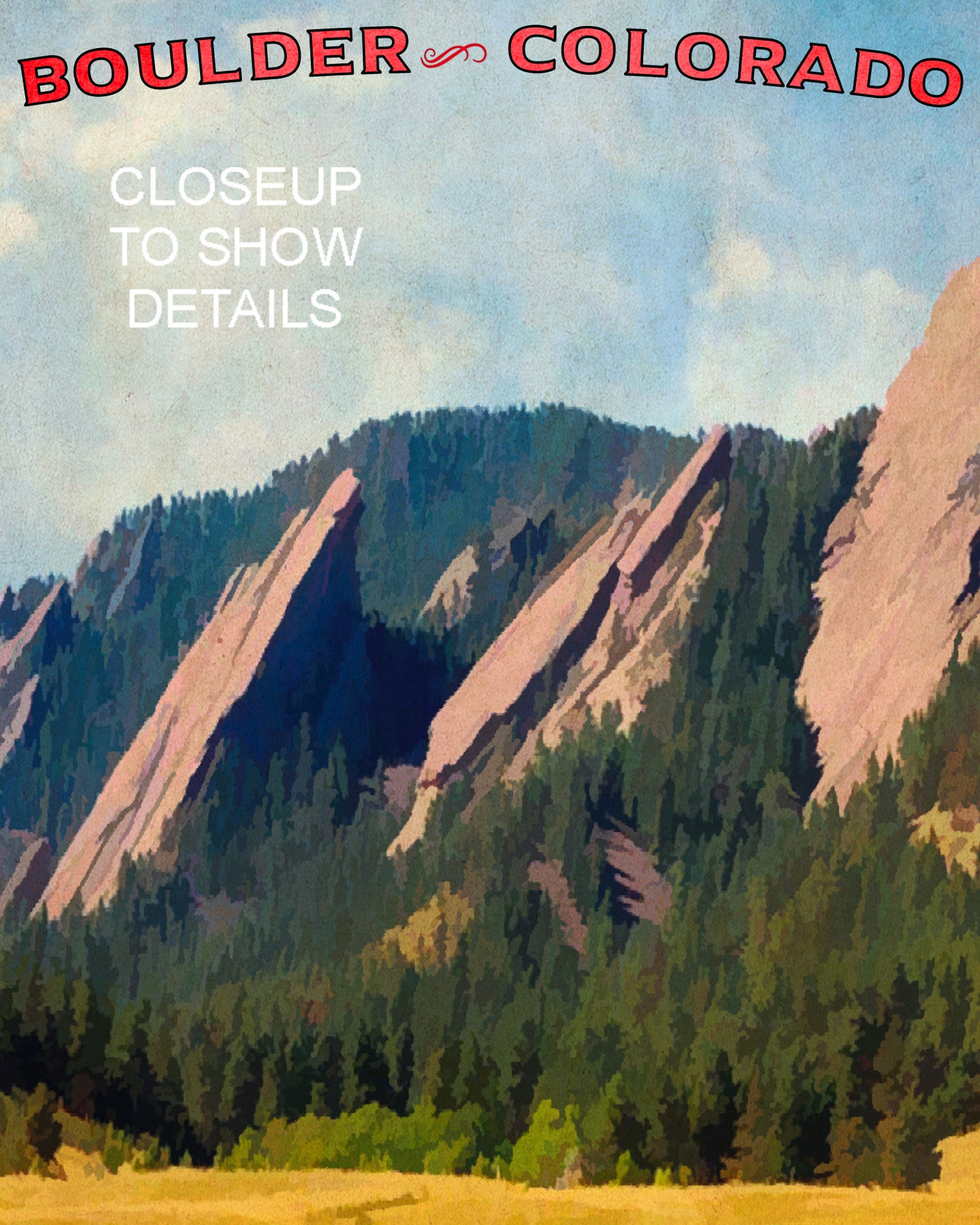 Boulder Colorado Print Flatirons Poster Colorado Print - Etsy