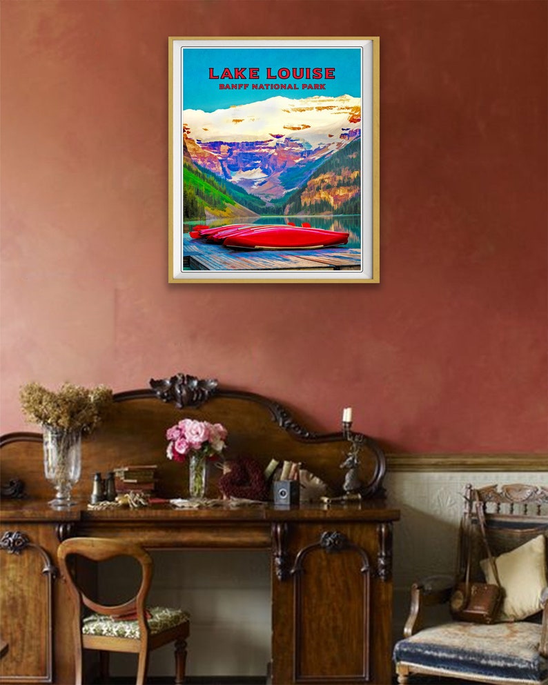 Banff National Park Poster Lake Louise Print Canada Poster | Etsy