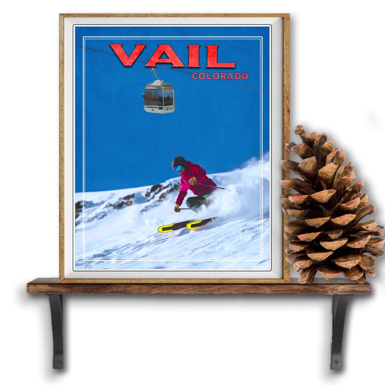 Vail Poster, Colorado Print, Vail Print, Skiing Poster, Colorado Poster ...