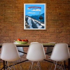 Keystone Poster, Keystone Print, Colorado Print, Skiing Poster ...