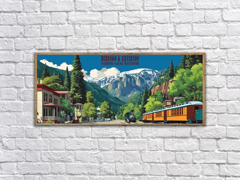 Narrow Gauge Railway, Durango Silverton Vintage Train Poster, Colorado ...