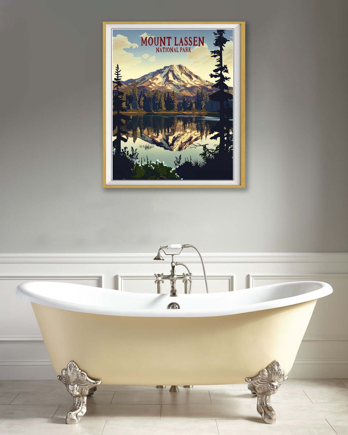 Mount Lassen Poster, National Park Poster, California Decor, Mount ...