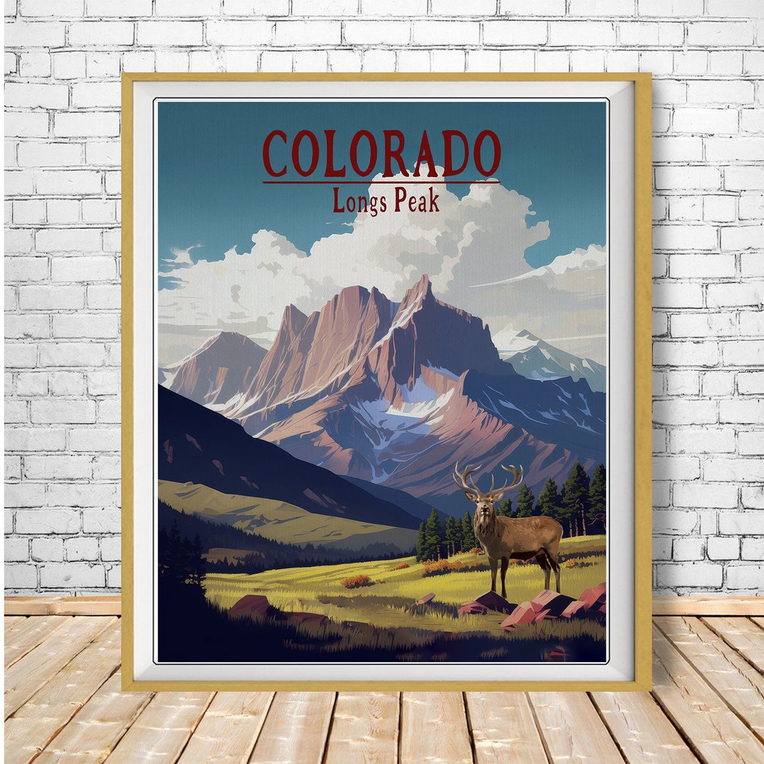 Rocky Mountain National Park Print, Longs Peak Poster, Colorado Art ...