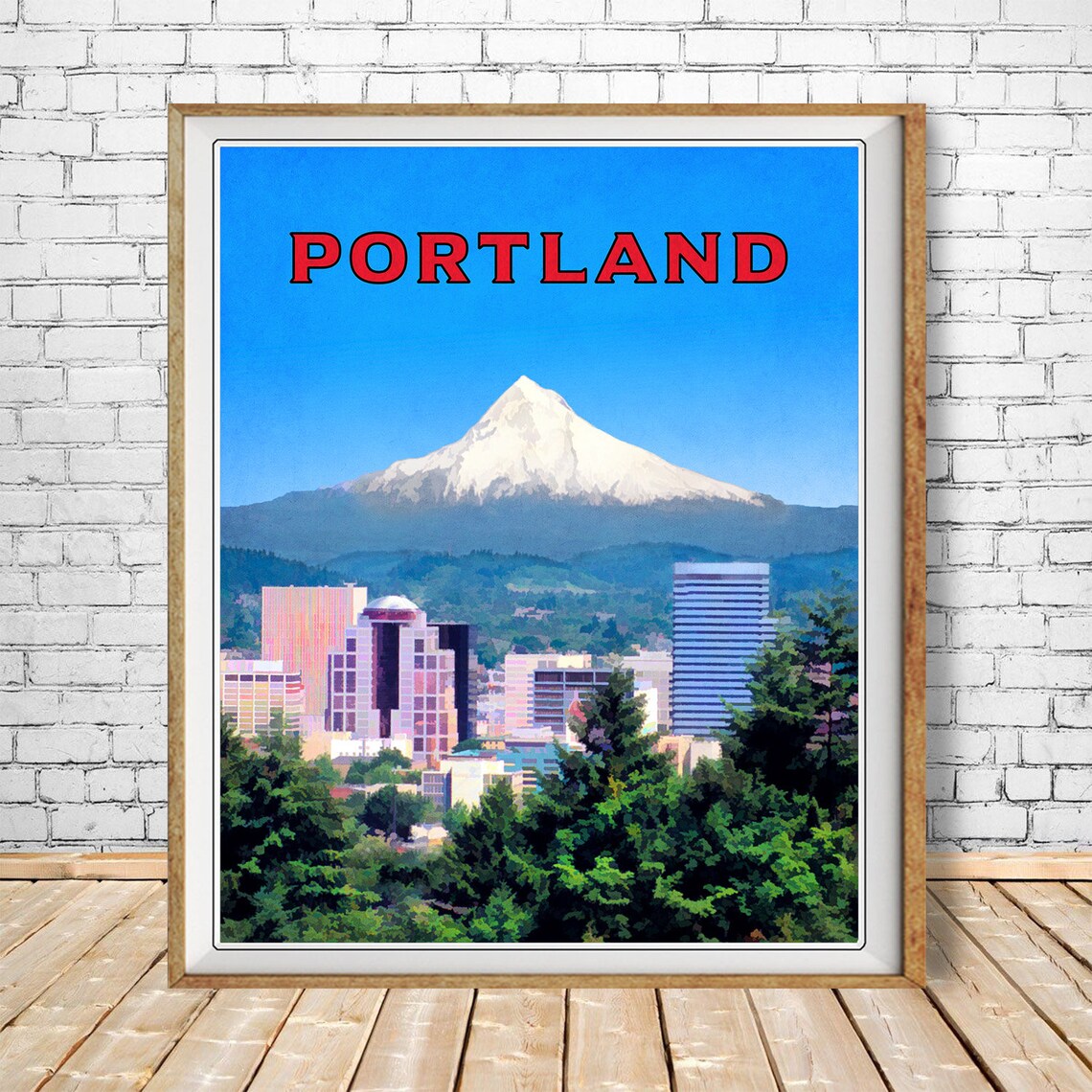 Portland Poster Portland Oregon Print Portland Art Oregon - Etsy