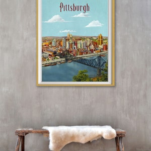 Pittsburgh Poster, Pennsylvania Print, Travel Poster, Pittsburgh Decor ...