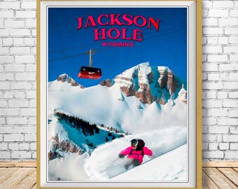 Jackson Hole, Wyoming Poster Minimalist Wall Art - Etsy