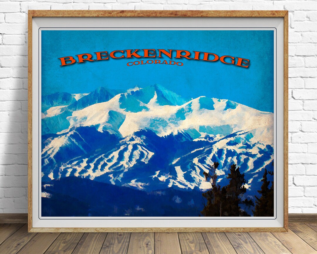 Breckenridge Poster, Colorado Print, Breckenridge Print, Skiing Poster ...