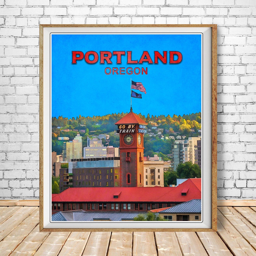 Portland Poster, Portland Oregon Print, Portland Art, Oregon Poster ...