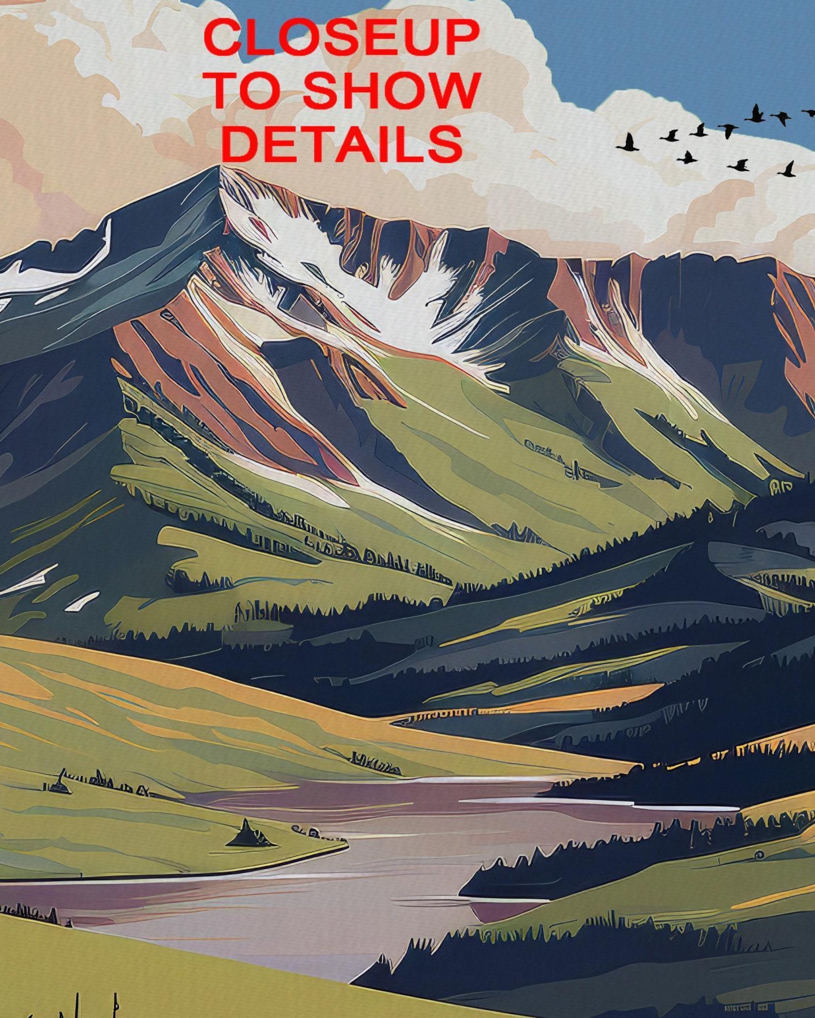 Mount Blue Sky Poster, Colorado Print, Denver Art, Mount Blue Sky Print ...