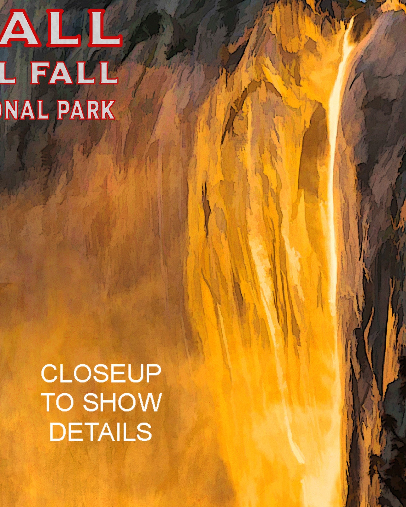 Yosemite Poster, Firefall Print, Horsetail Fall Print, Yosemite Print ...