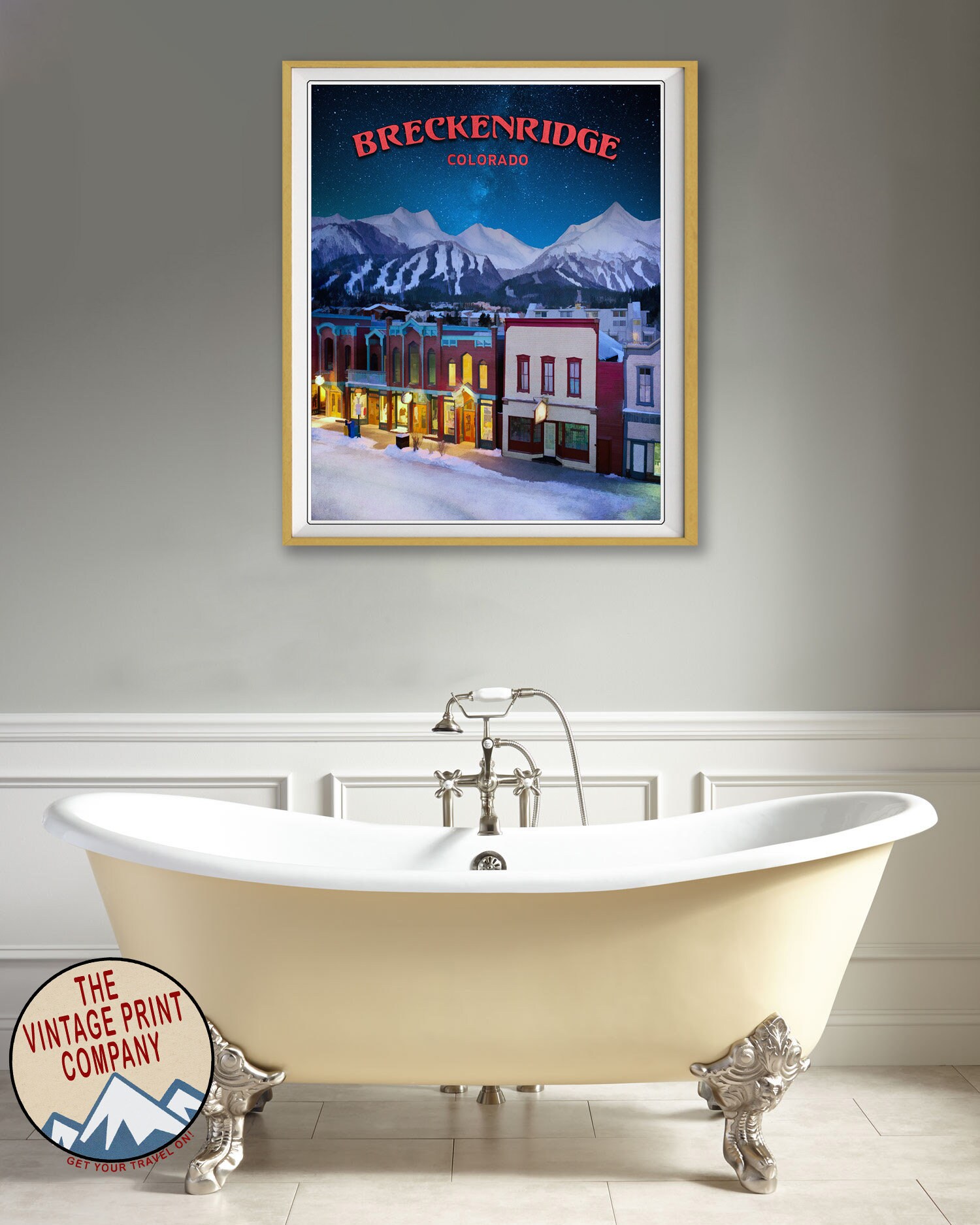 Breckenridge Poster Colorado Print Breckenridge Print Night - Etsy