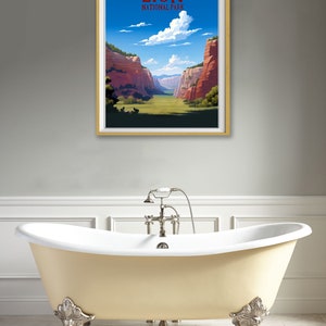 Zion Poster, National Park Poster, Utah Poster, Zion National Park ...