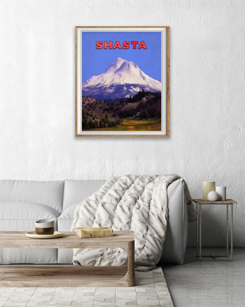 Mt Shasta Poster California Print Mount Shasta Print - Etsy